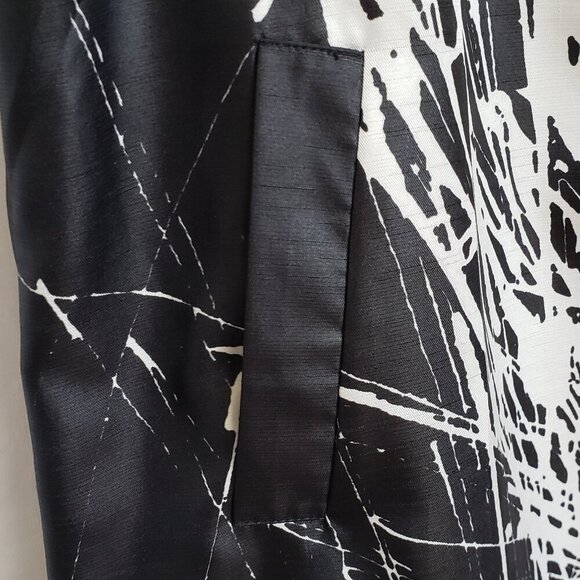 Chelsea | Dresses | Chelsea Black And White Abstract Lined Dress Size 2 | Poshmark